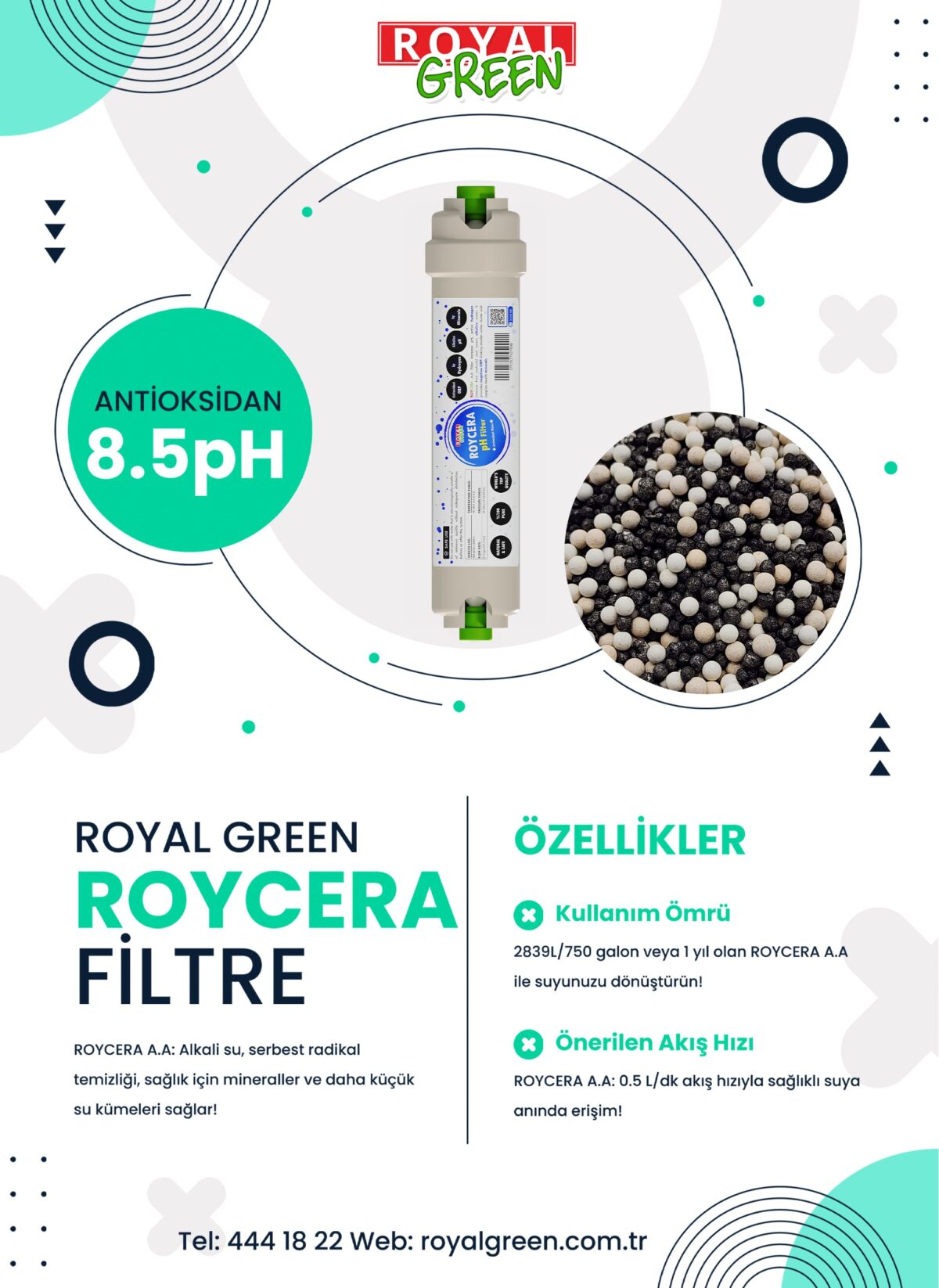 Roycera Alkali Filtre - Royal Green Su Arıtma Cihazı